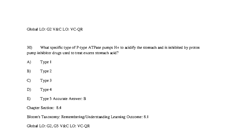 Test Bank for Becker's World of the Cell (10th Ed) - ATPase Questions ...