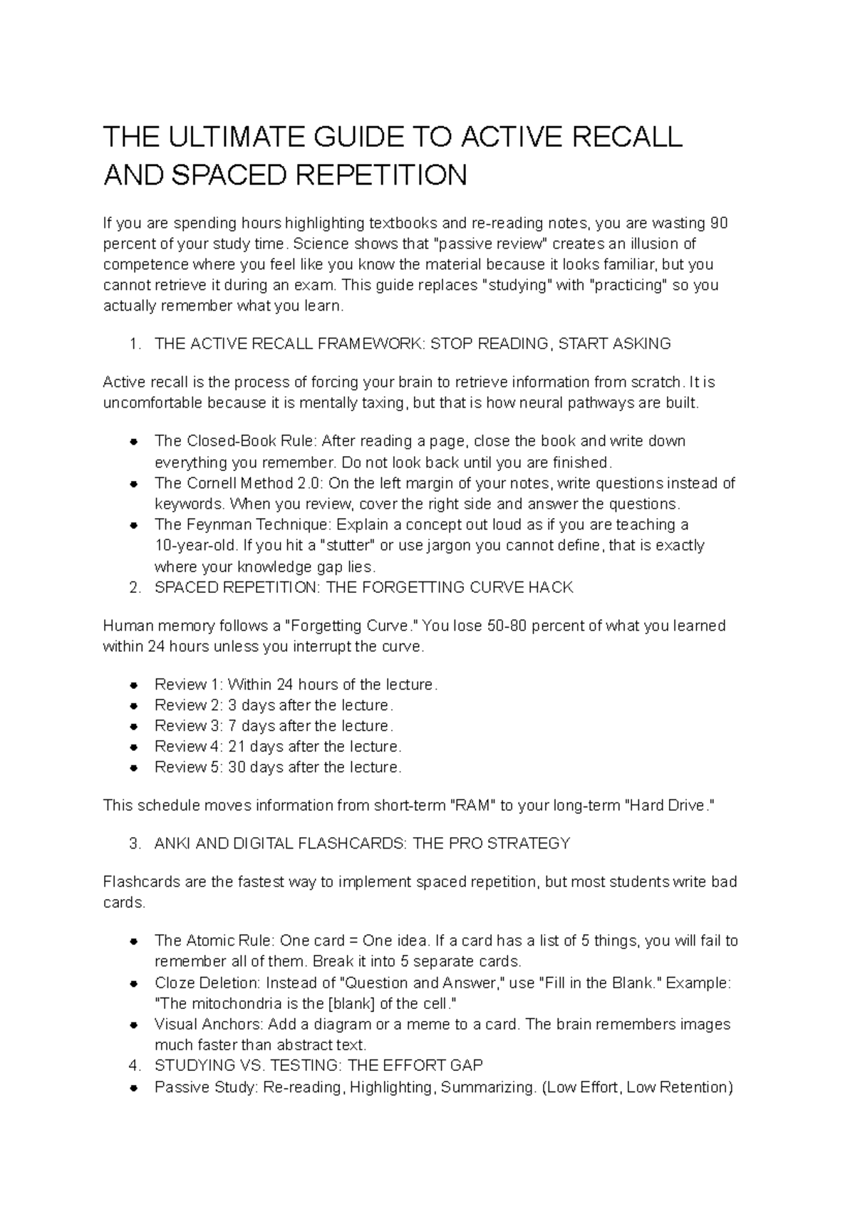 Active Recall & Spaced Repetition: A Study Guide for Effective Learning ...