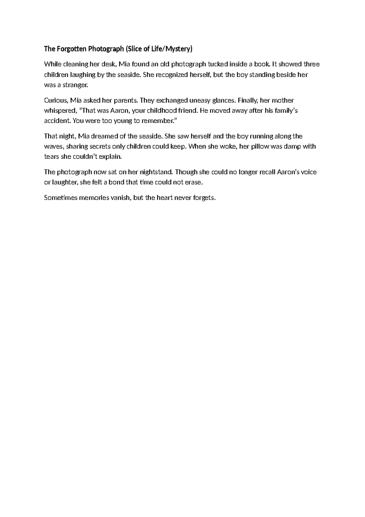 Essay on Memory and Nostalgia in English (12) - Studocu