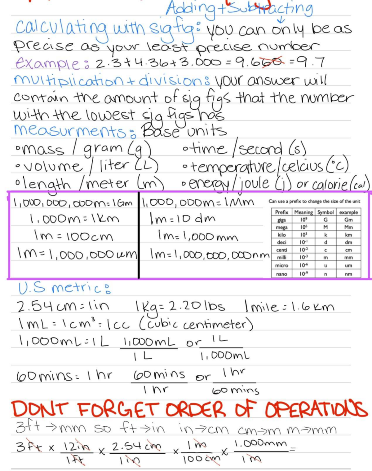 Sig Fig Calculations: Adding, Subtracting, and Unit Conversions - Studocu