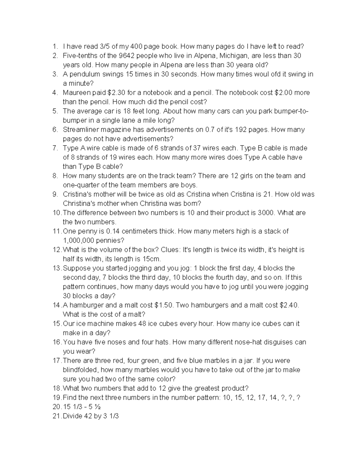 Math Practice Problems for Exam Preparation (MATH 101) - Studocu