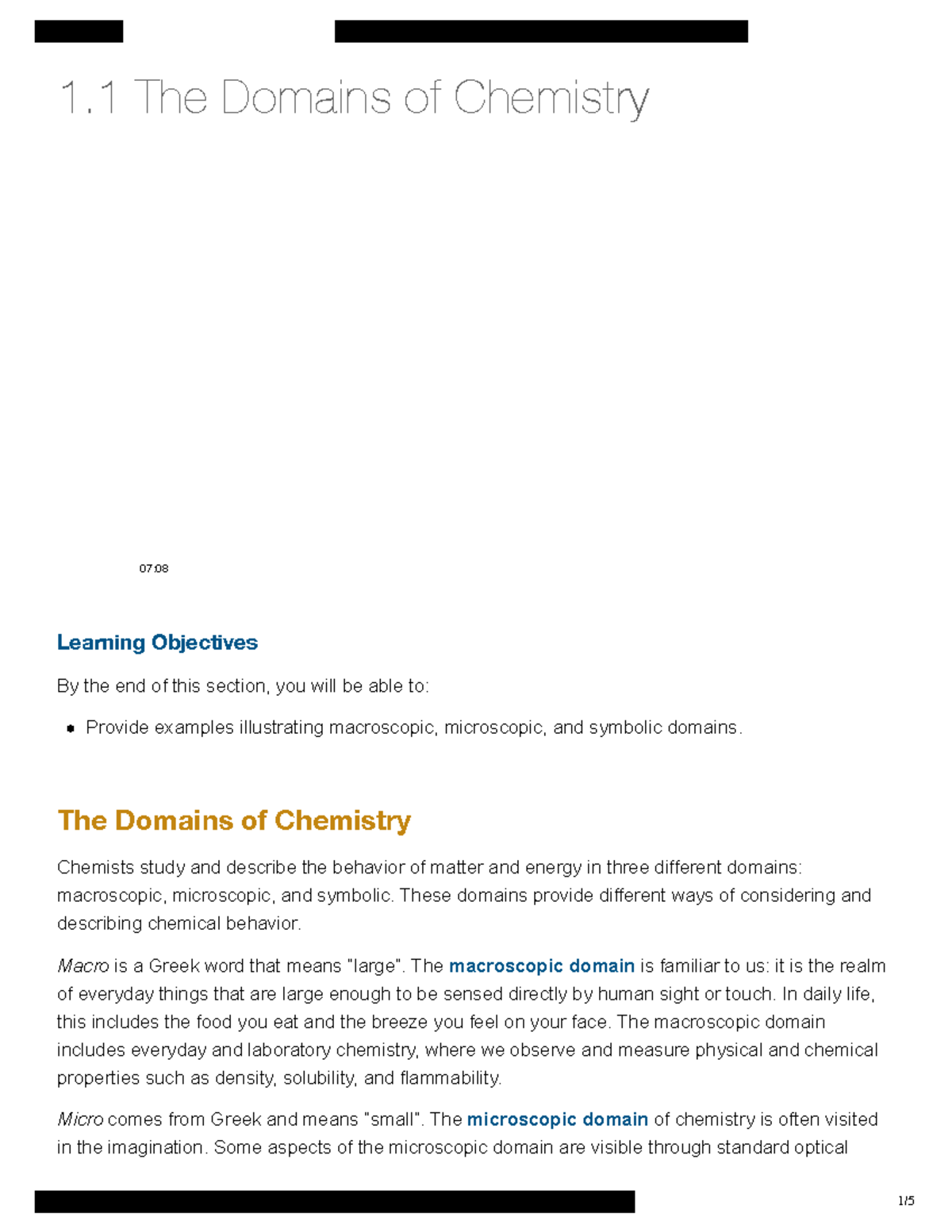 CHEM 103 Module 1 Lecture Notes: Exploring Chemistry's Domains - Studocu