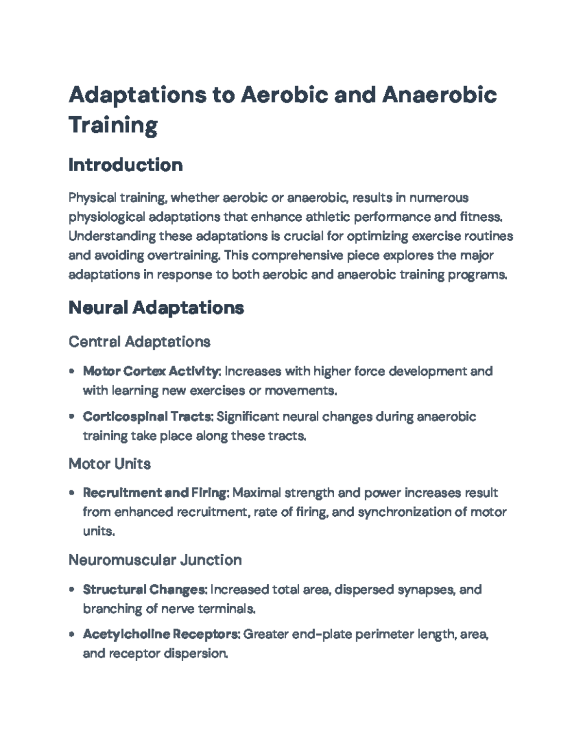 Physiological Adaptations in Aerobic & Anaerobic Training Explained ...