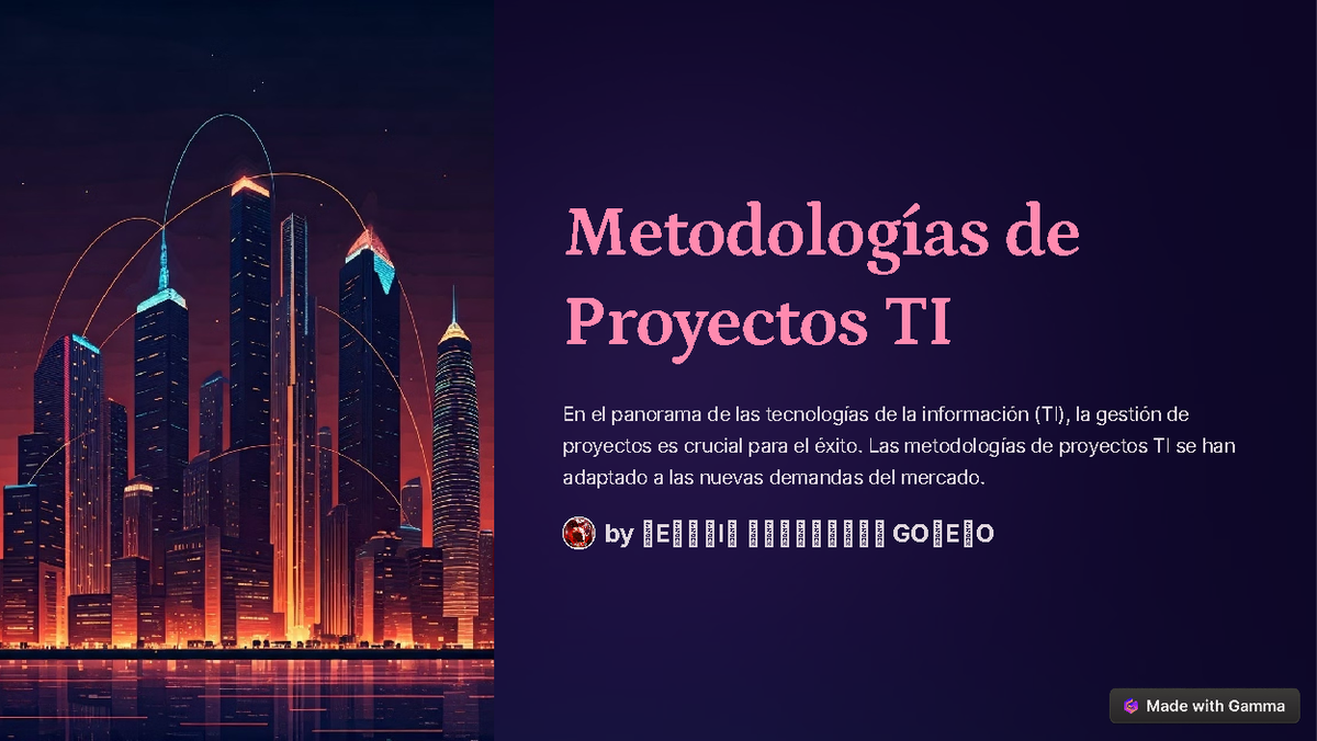Metodologias de Proyectos TI - Metodologías de Proyectos TI En el ...