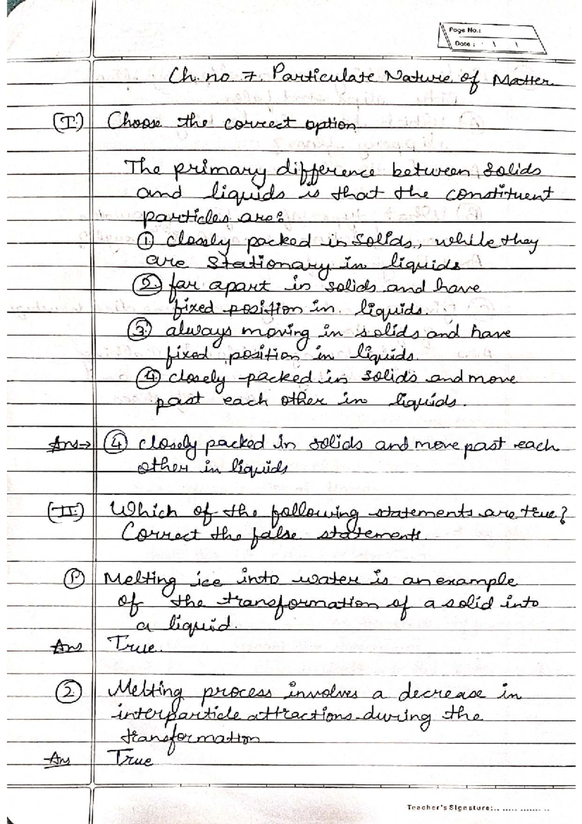 Chapter 7: Particulate Nature of Matter - Key Concepts and Q&A - Studocu