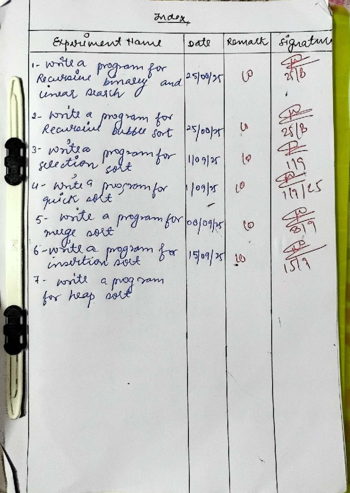 DAA LAB - Practical Programs for Sorting Algorithms in R - Studocu