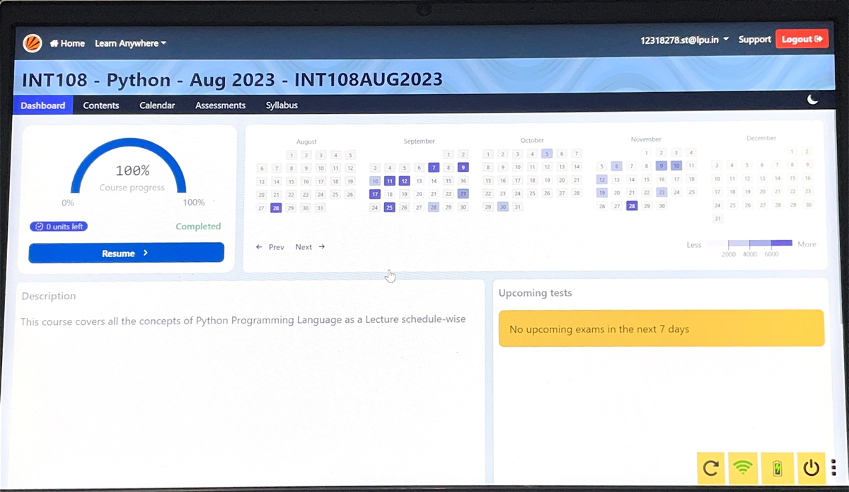 INT108 Python Lecture: Course Overview and Exam Schedule - Studocu