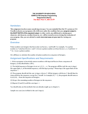 Computer Programming - COMP1117 - HKU - Studocu