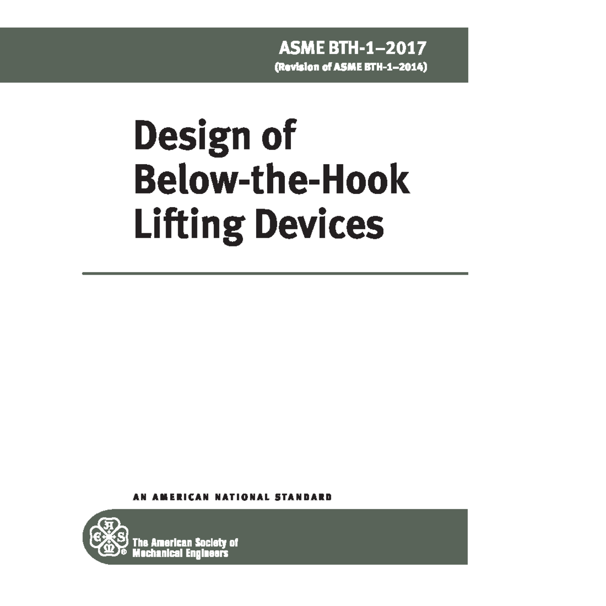 ASME BTH-1-17 Design of Lifting Devices: Comprehensive Guide - Studocu