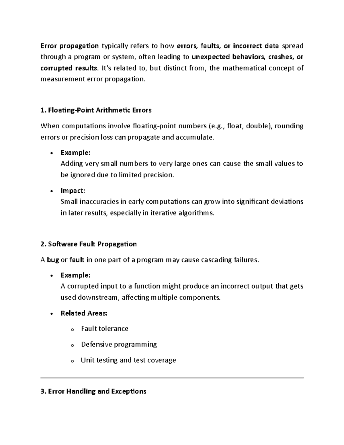Error Propagation and Total Numerical Error Analysis (Course Code: ENGR ...