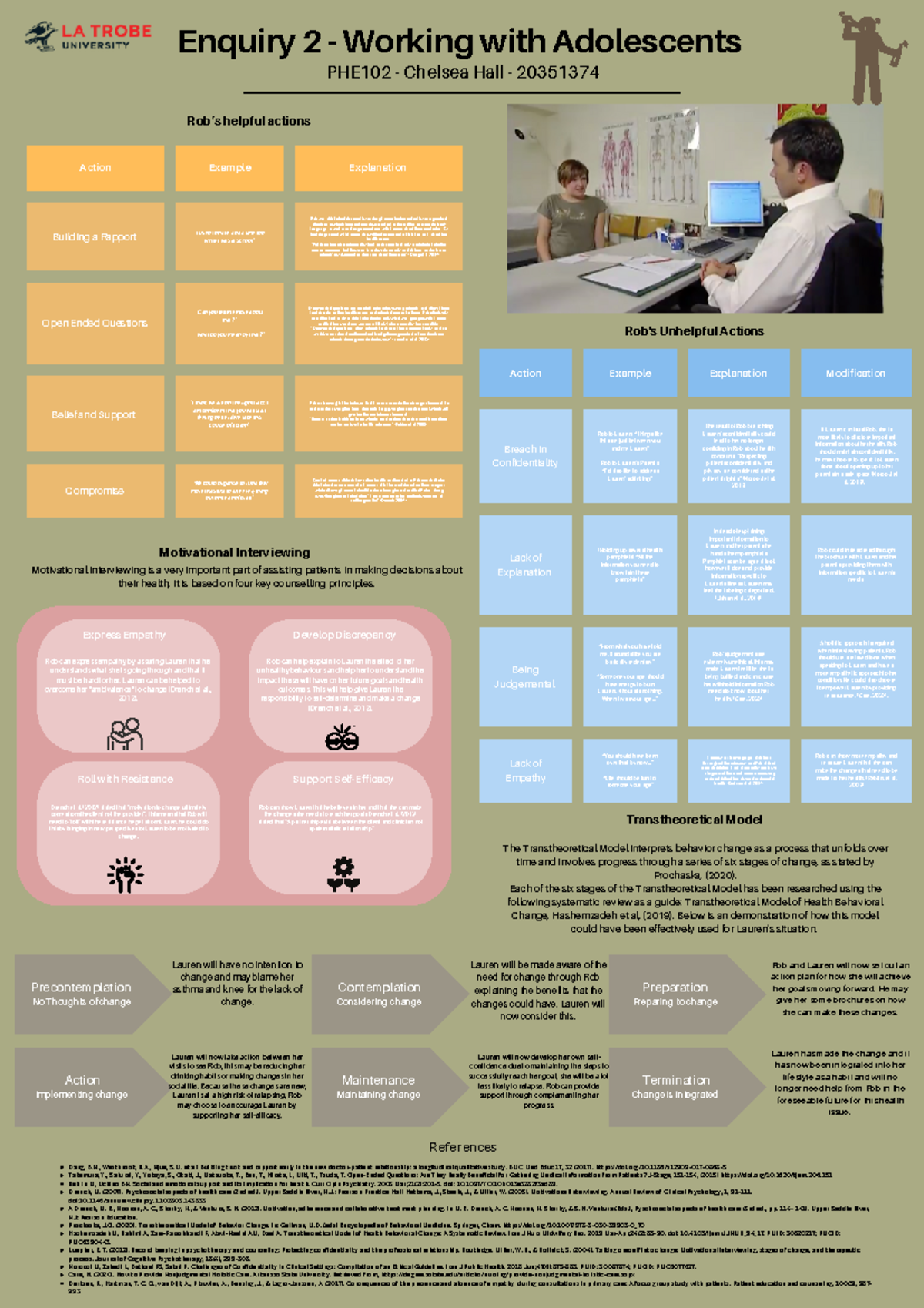 Enquiry 2 Poster - Action Example Explanation Building a Rapport “I ...