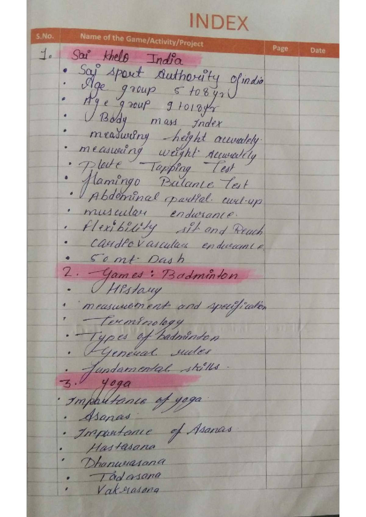 KHELO INDIA Physical Education 048 Project File 2025-26 - Studocu