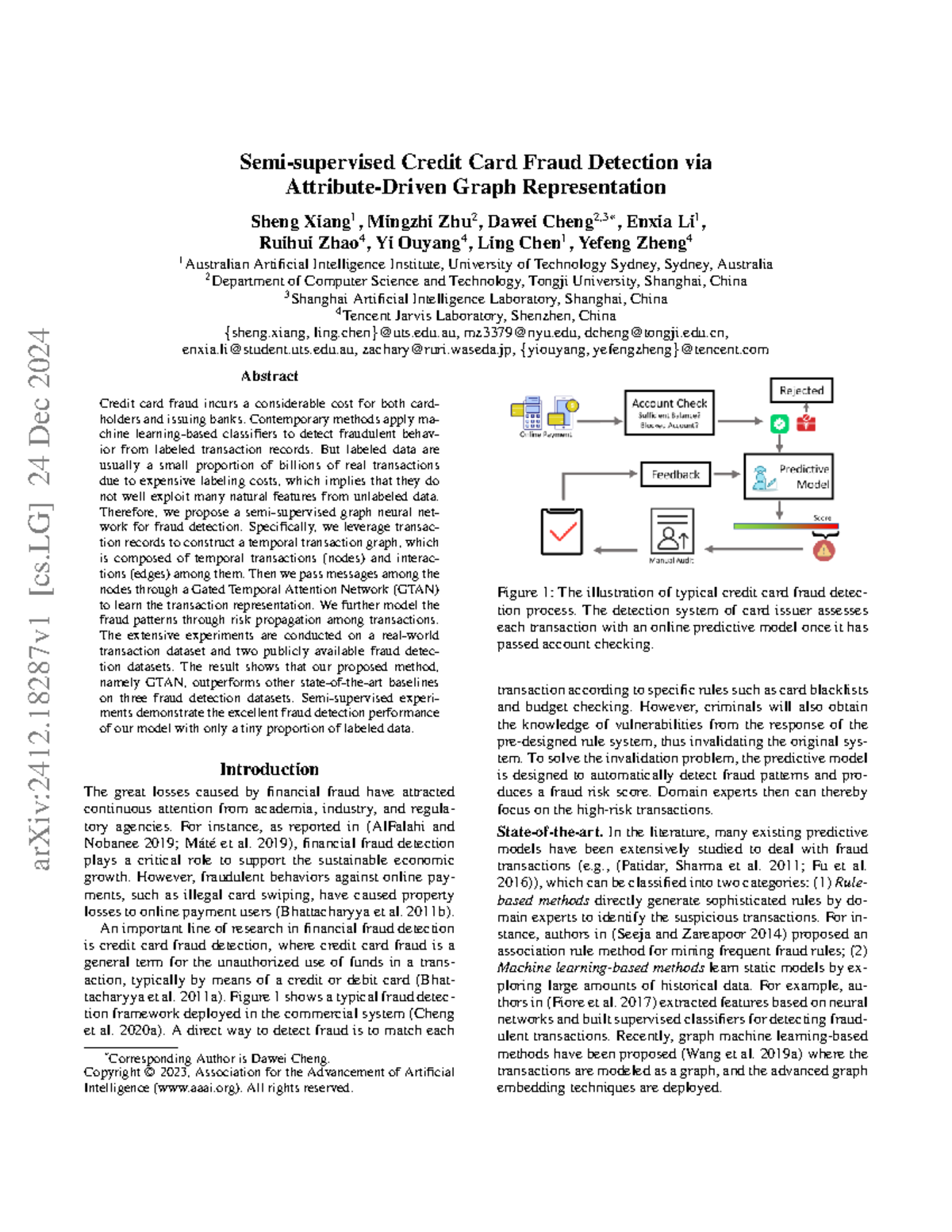 GTAN: Credit Card Fraud Detection Using Graph Neural Networks - Studocu