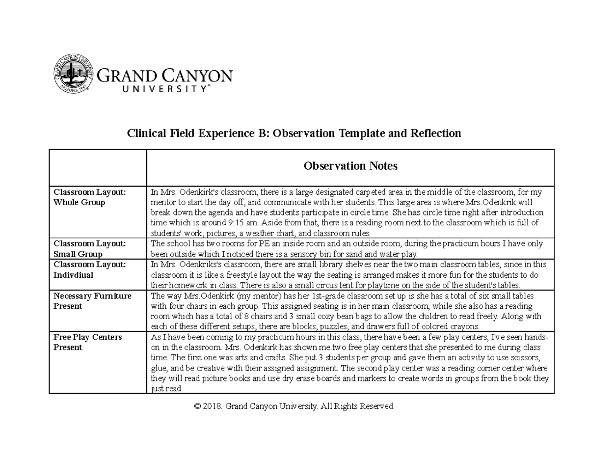 ECE-220-D-T3-CFE-Observation-Form Part B: Classroom Layout Insights ...