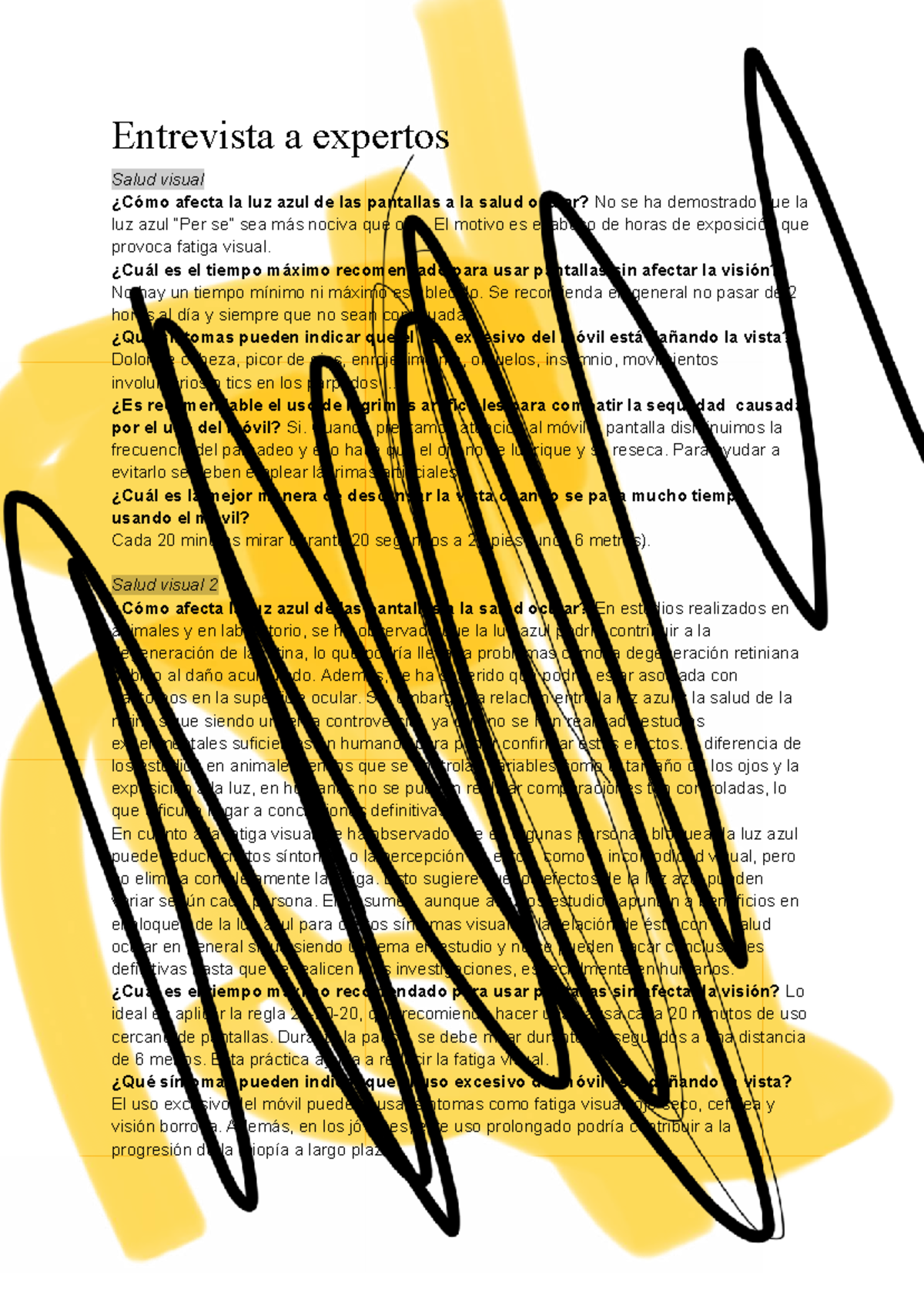Entrevista a Expertos: Impacto de la Luz Azul en la Salud Ocular - Studocu