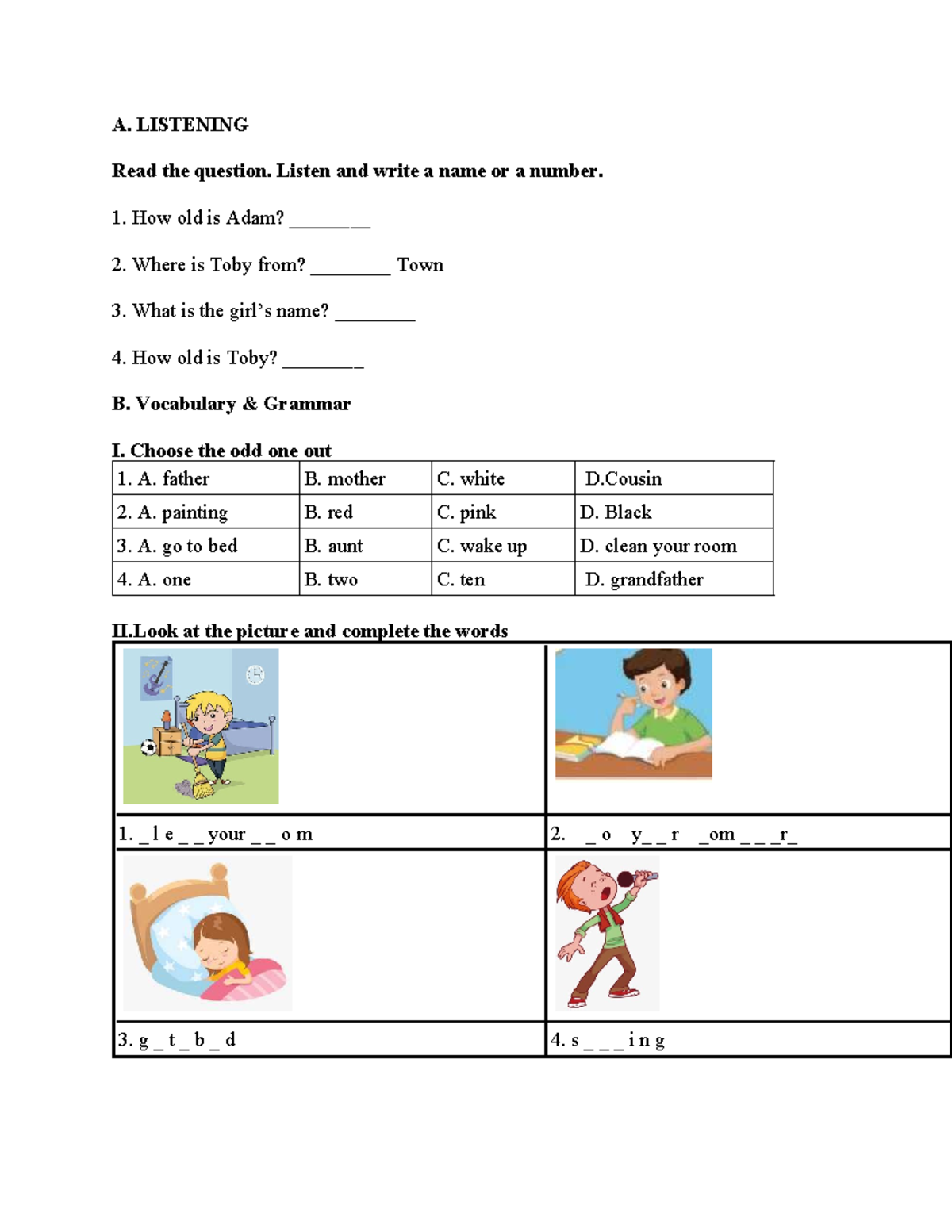 Listening & Vocabulary Practice - English 101 - Studocu