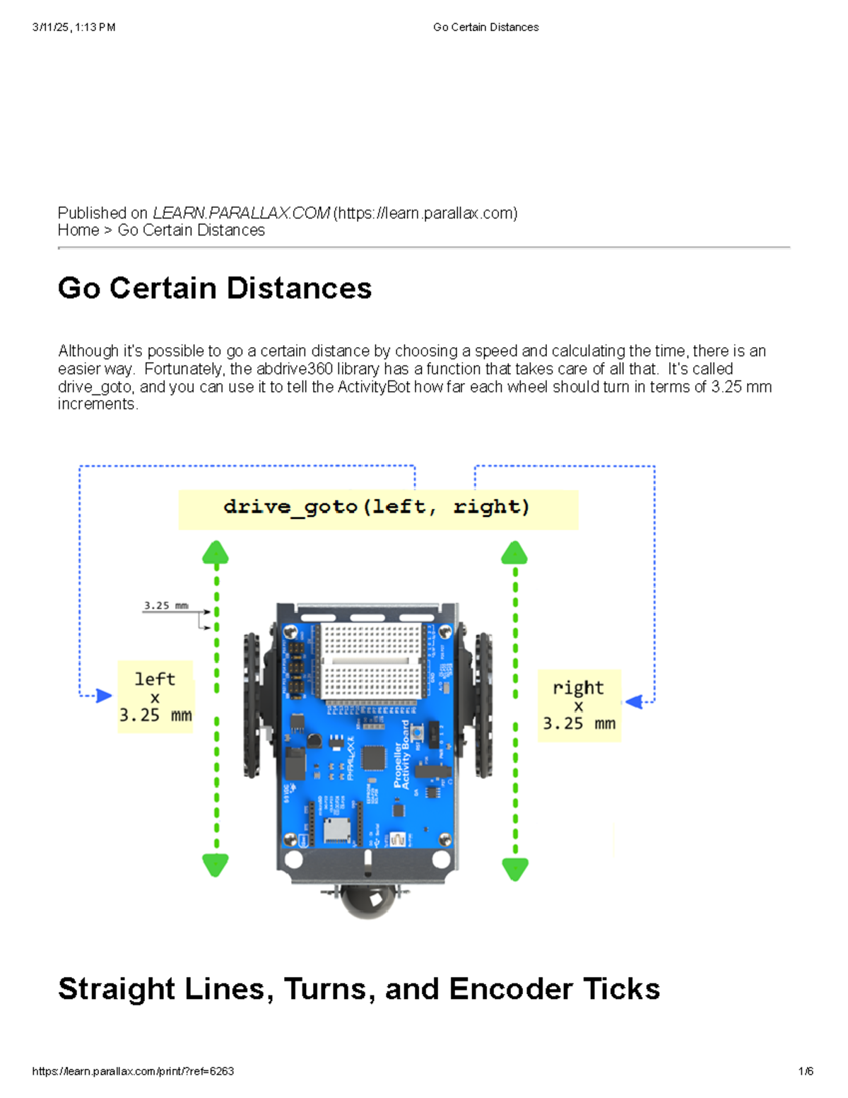 ActivityBot 360 Programming: Go Certain Distances Guide - Published on ...