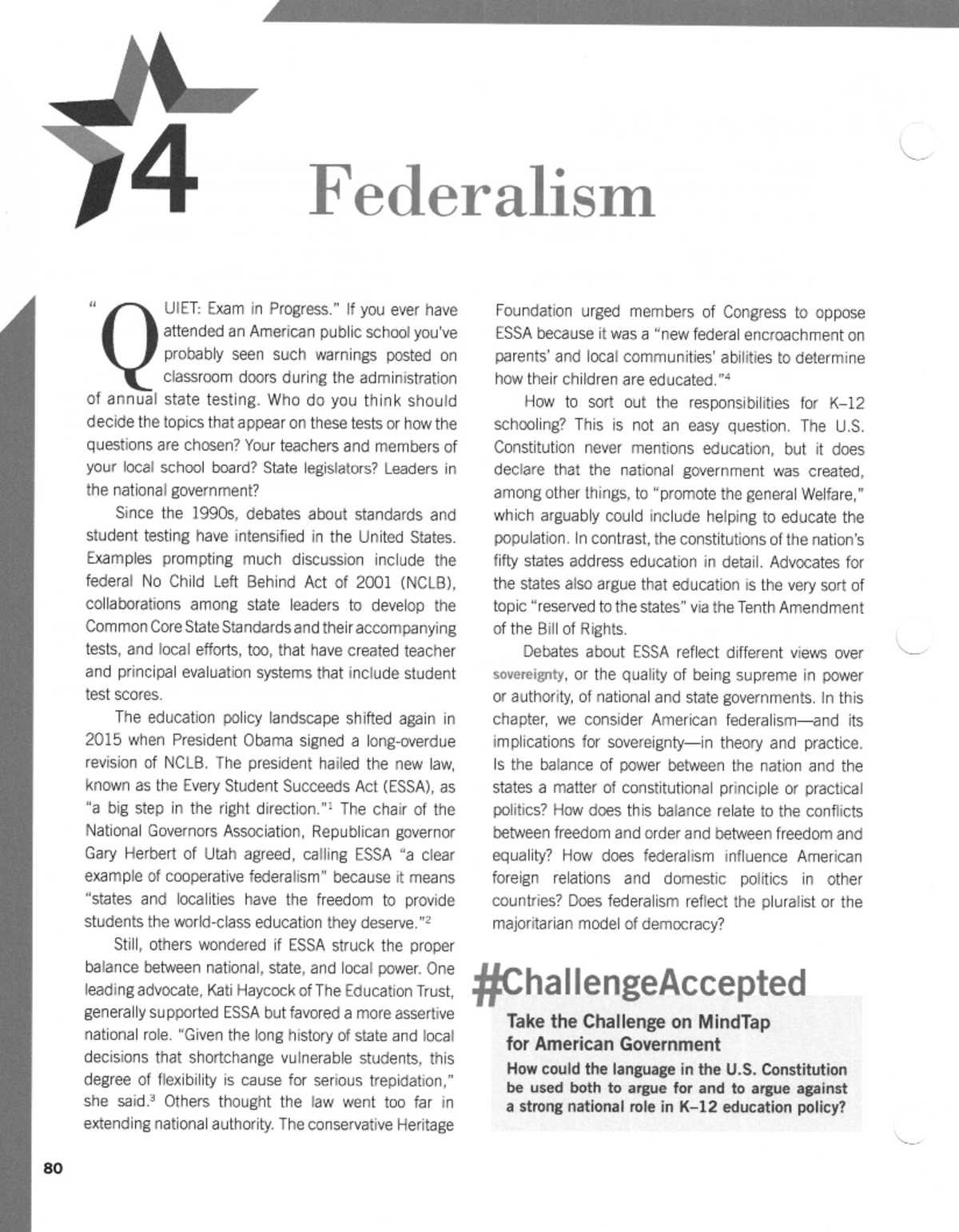 Chapter 4 Federalism - exam study - 4 Federalism UIET: Exam in If you ...