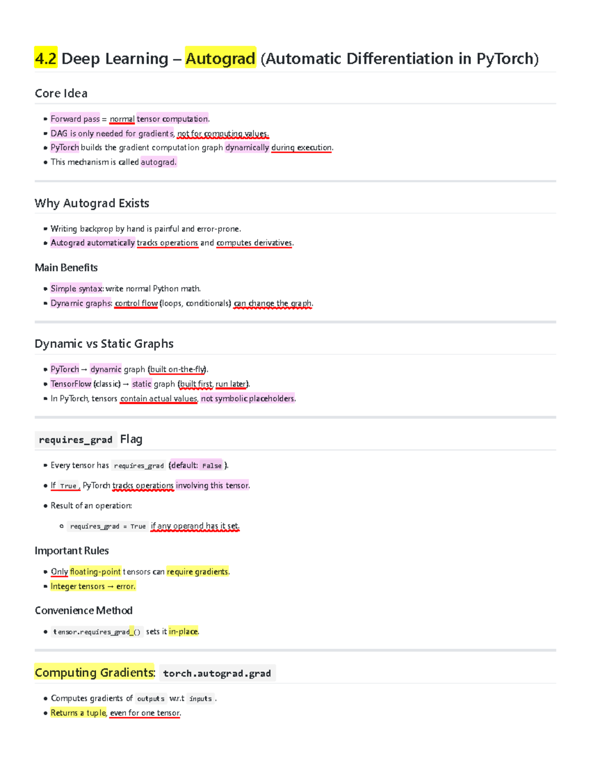 4.2 Deep Learning: Understanding PyTorch Autograd Mechanism - Studocu