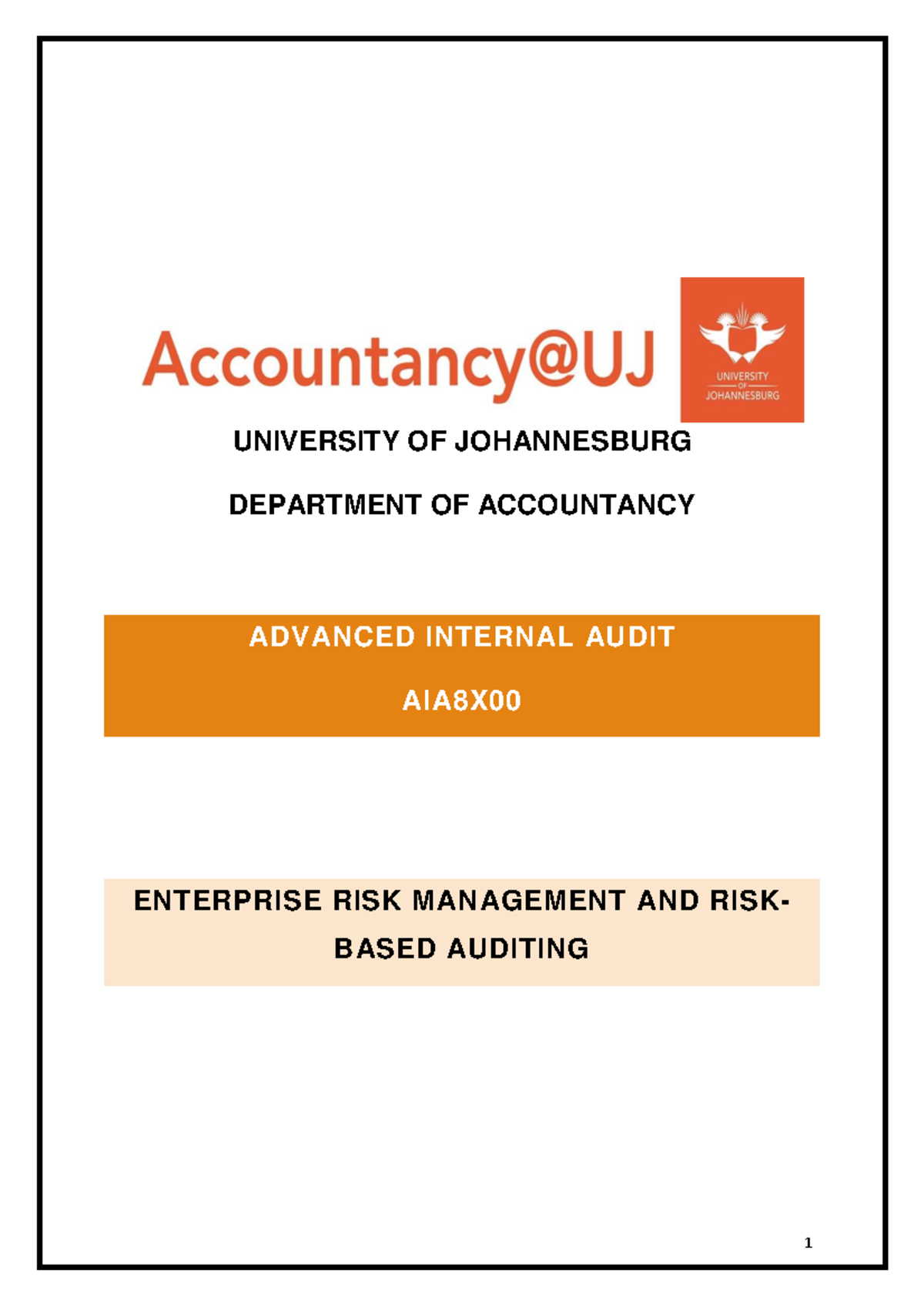 AIA8X Final Exam Study Guide: ERM & Risk-based Auditing Module 2024 ...
