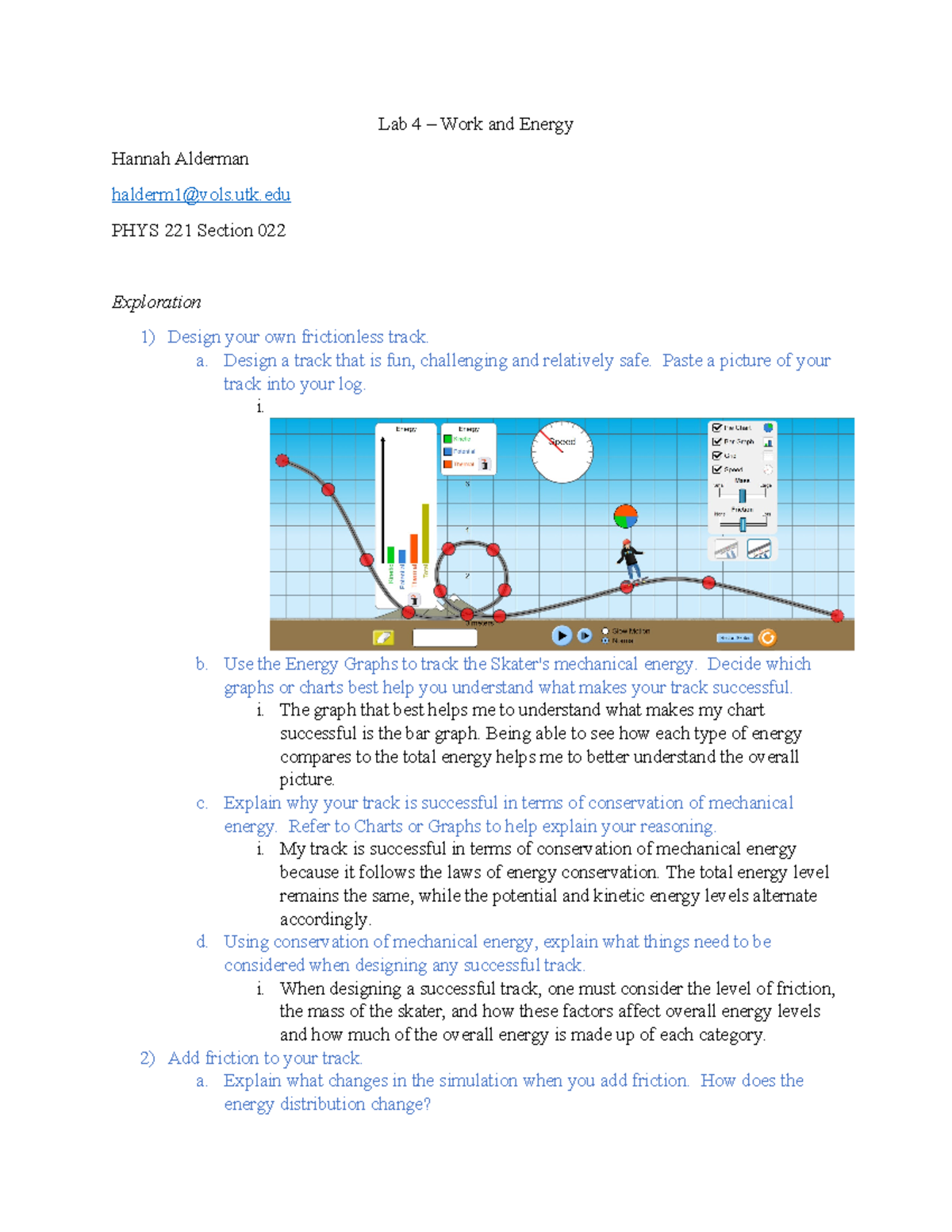 PHYS 221 - Lab 4: Exploring Work, Energy, and Friction Effects - Studocu