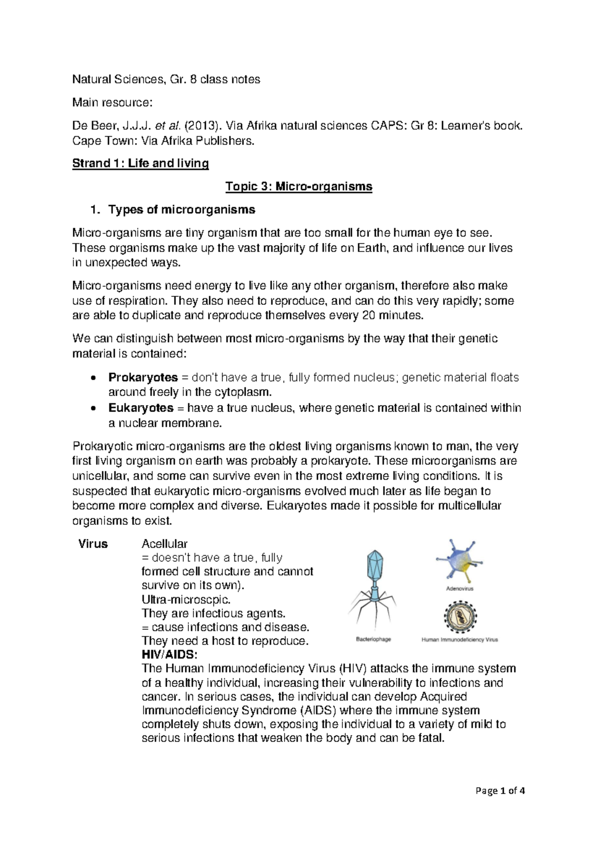A-Microorgamisms - Biodiversity of Microorganisms - Natural Sciences ...