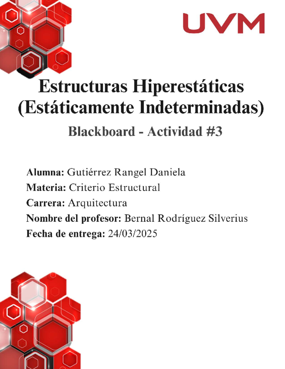 UVM Actividad 3: Estructuras Hiperestáticas (Estáticamente ...