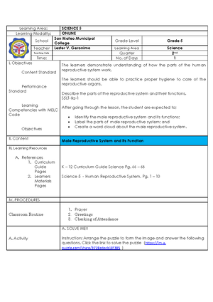 Galit P.E Lesson PLAN - Republic of the Philippines Department of ...