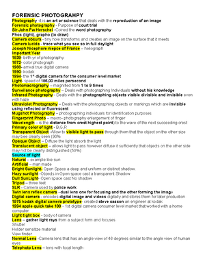 Significance OF Photography IN LAW Enforcement Forensic Module 3 ...