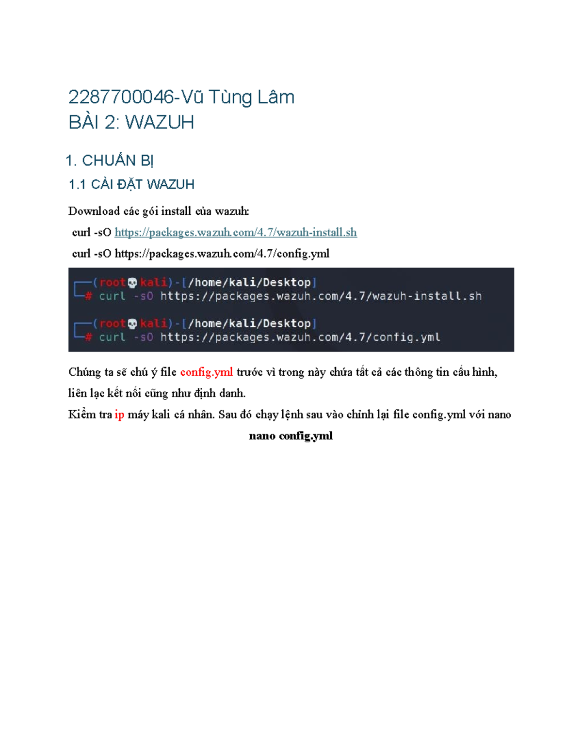 WAZUH Lab 2: Cài Đặt và Giám Sát Hệ Thống Trên Windows - Studocu