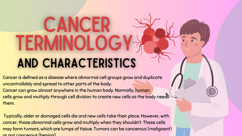 Cancer Terms and Characteristics: Understanding the Disease - Studocu