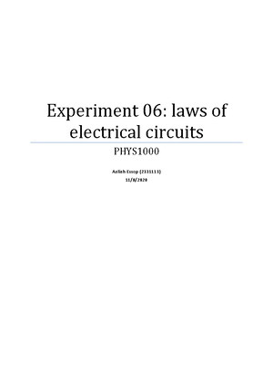 Density and Atomic Spacing Experiment - PHYS1000 - Studocu