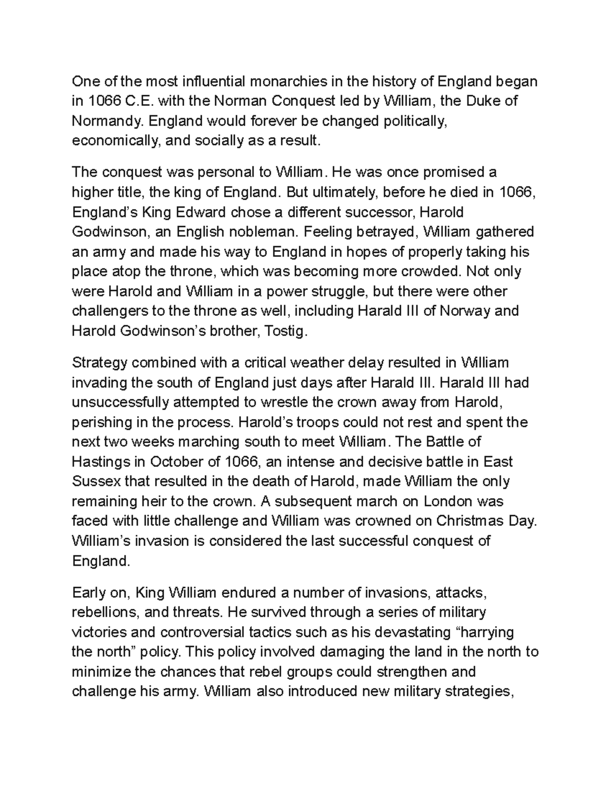 The Norman Conquest of England: 1066 C.E. and Its Lasting Impact - One ...