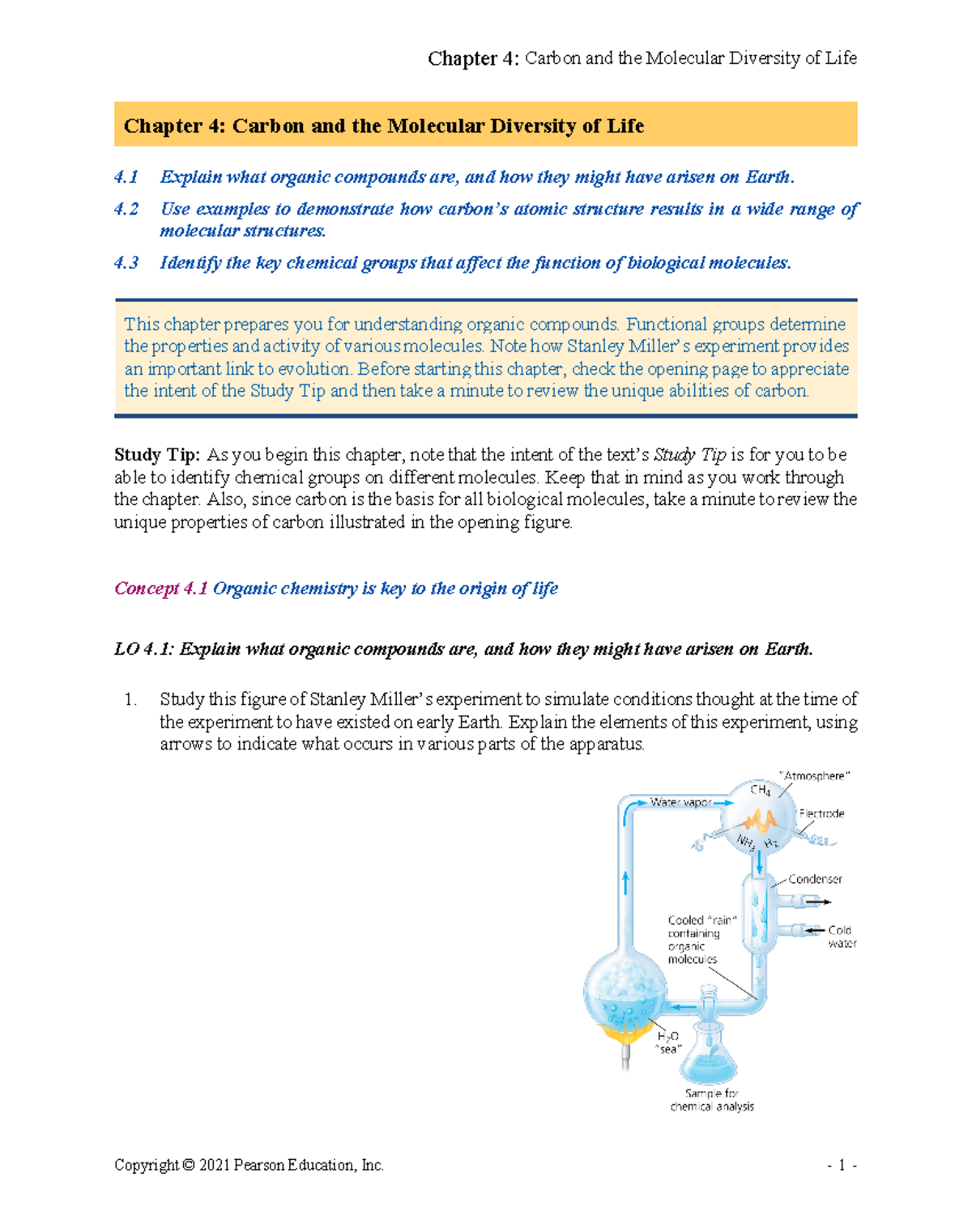 Ch 4 Reading Guide: Carbon & Molecular Diversity in Life - Studocu