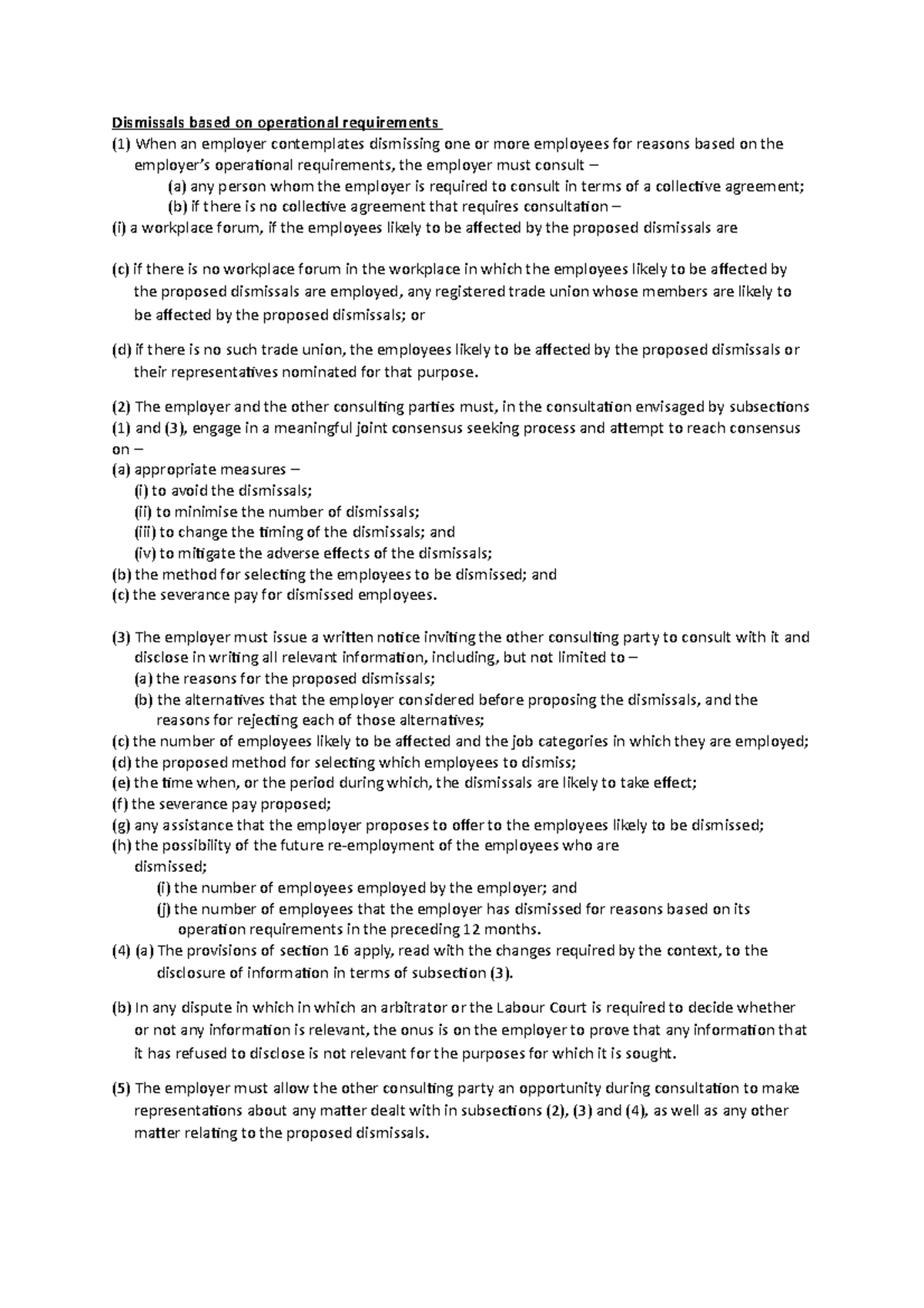 Operational Requirement Dismissals: Guidelines and Responsibilities LLA ...