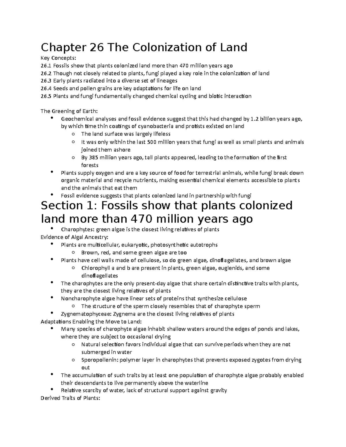 Chapter 26: The Evolution and Impact of Land Colonization - Studocu