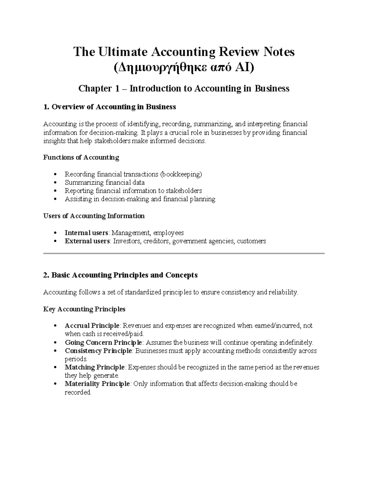 Chapter 1 - Introduction to Accounting in Business - The Ultimate ...