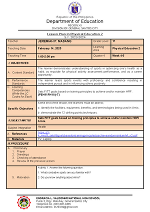 LP3-Health - Lesson Plan in Quarter 3 Module 3, Issues in the ...