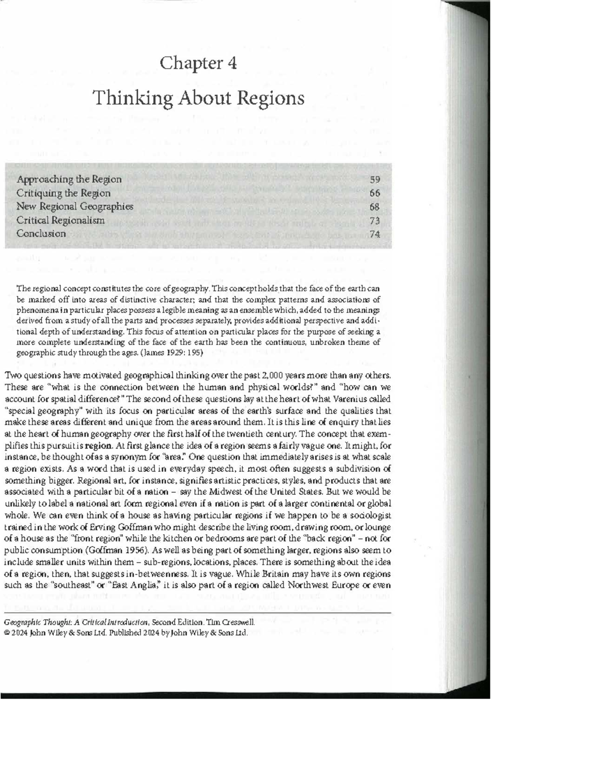 Geographic Thought: Insights into Regional Geography Dynamics (GEOG 101 ...