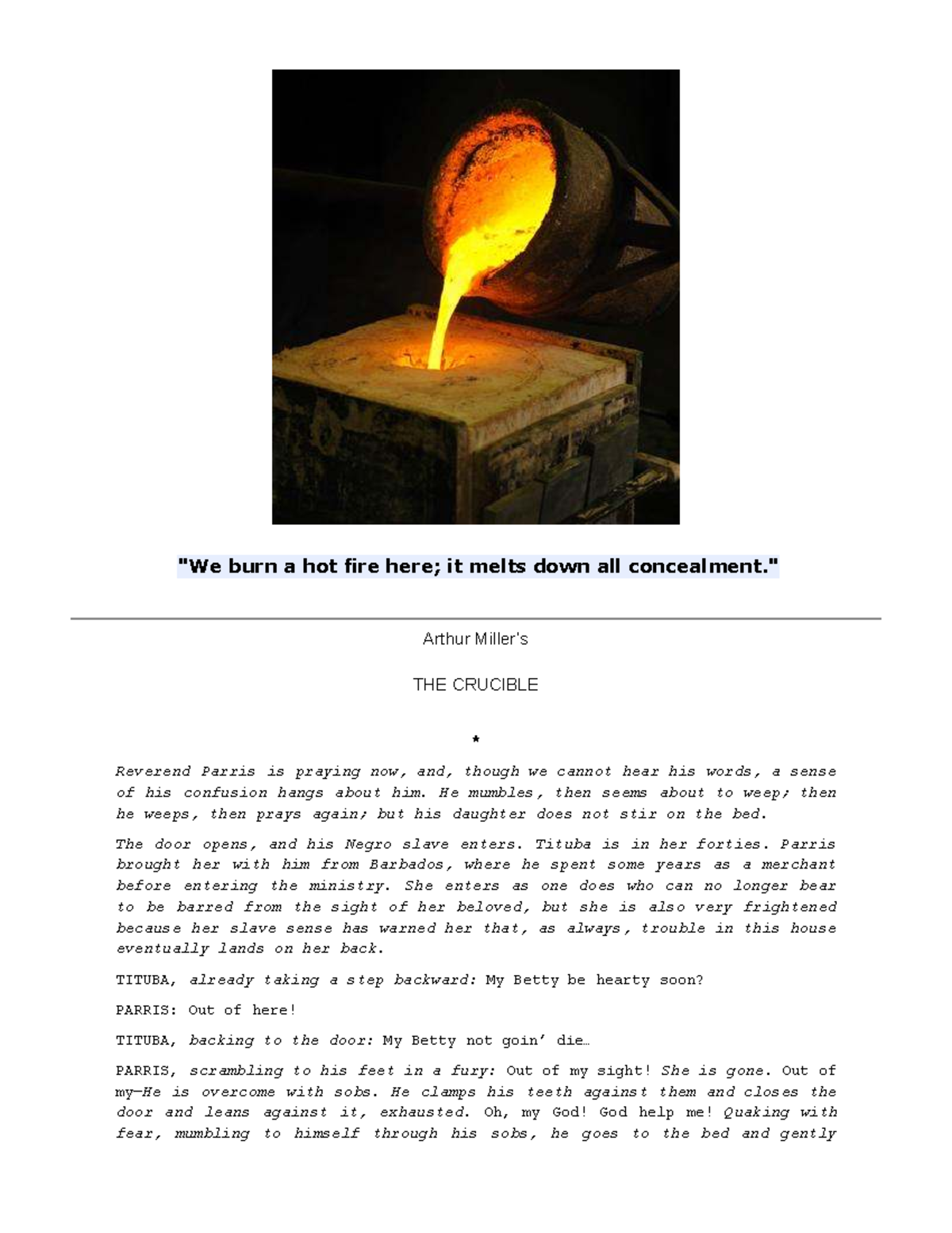 The Crucible (ENG 12) - Full Text for Grade 12 Literature Students ...
