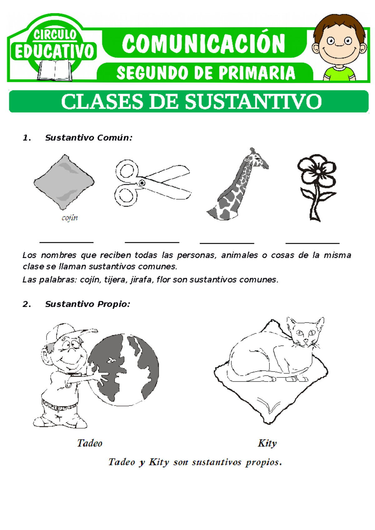 Sustantivo Común Para Niños