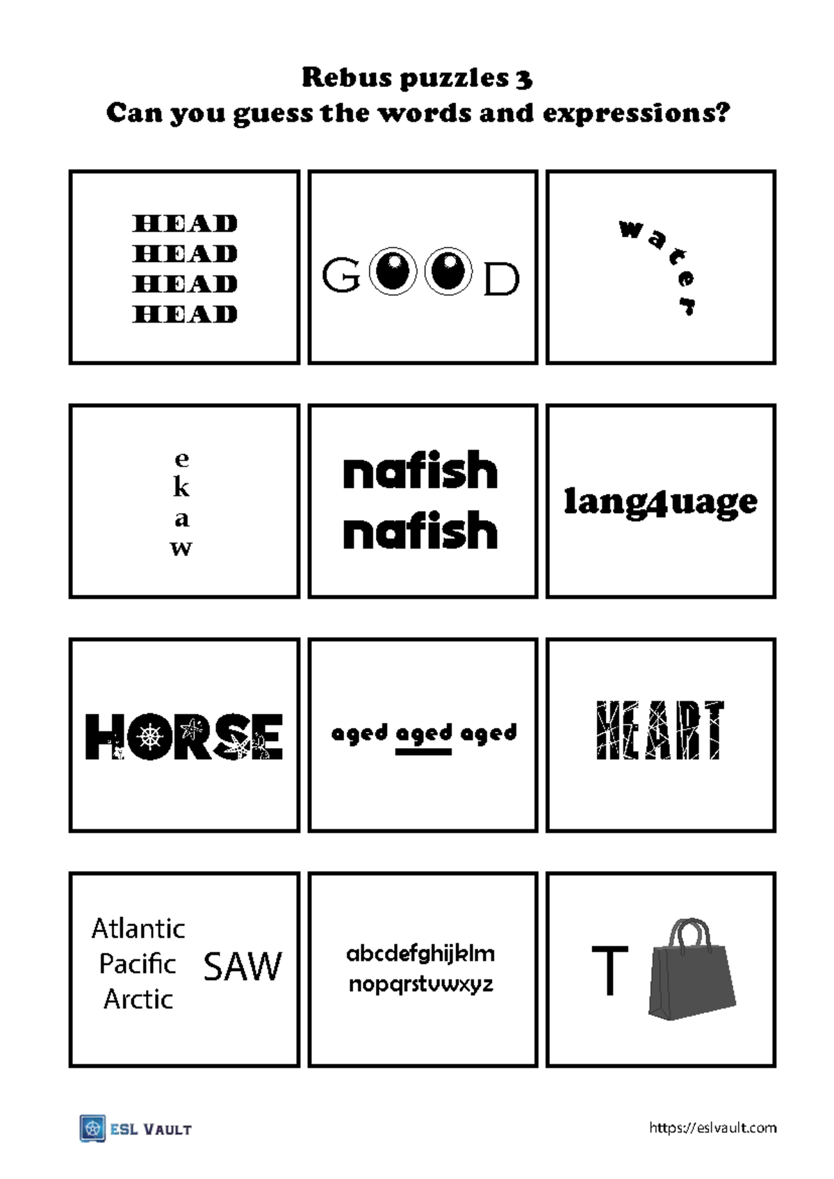 Rebus Puzzle 3 - Rebus puzzles 3 Can you guess the words and ...