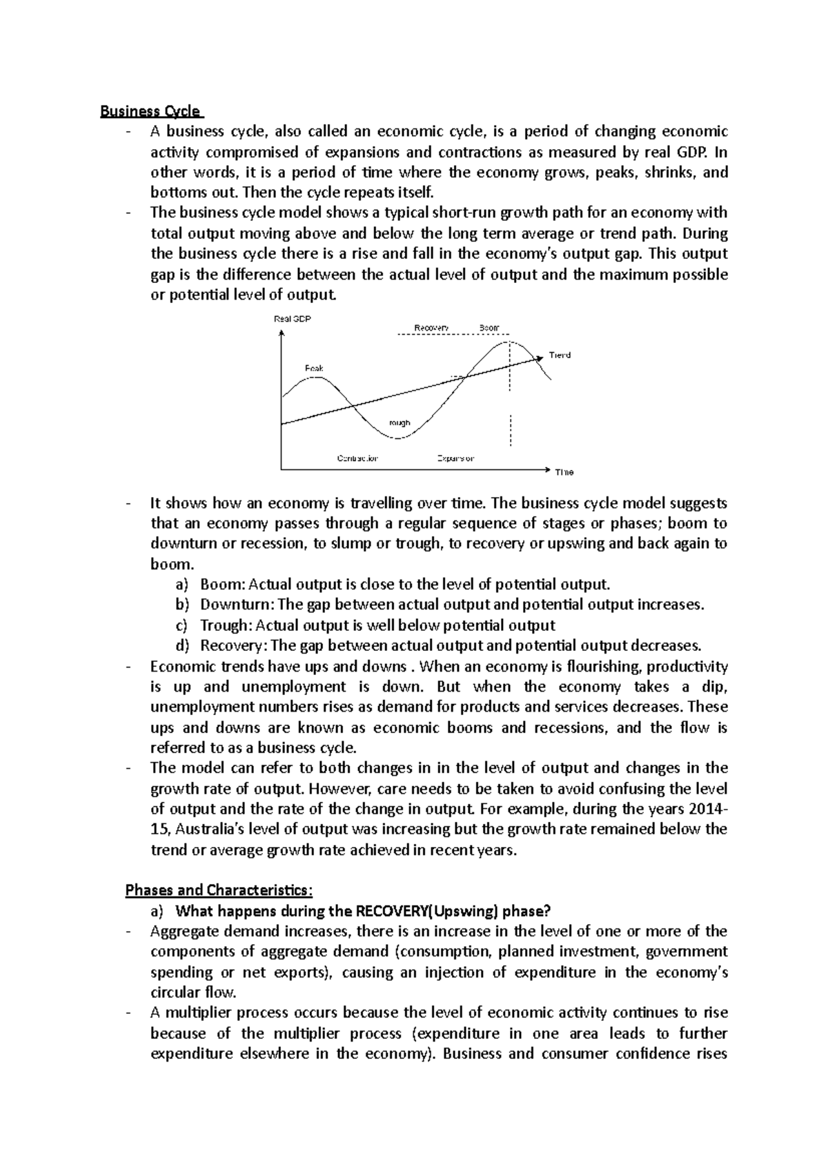 Economics 4: Understanding the Business Cycle Phases and Indicators ...