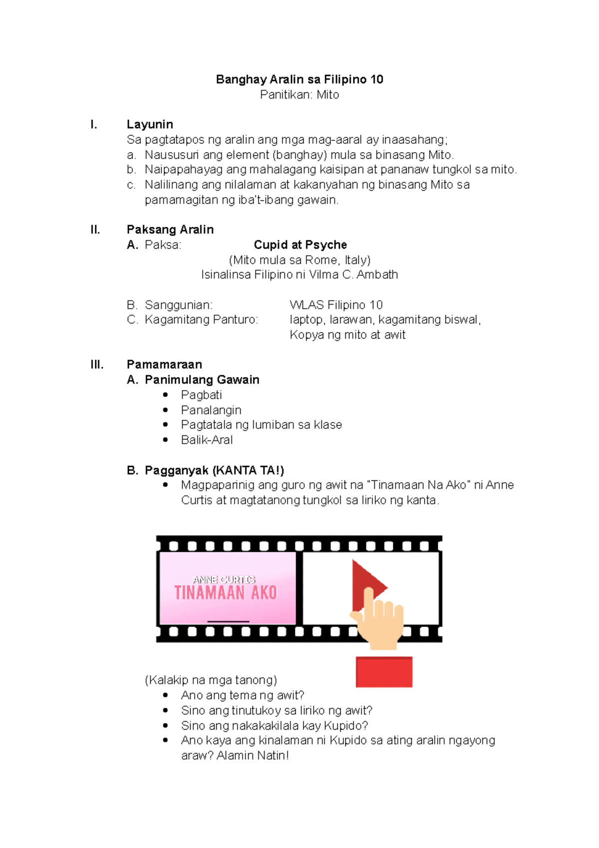 Masusing Banghay Aralin sa Filipino 10 - Banghay Aralin sa Filipino 10 ...