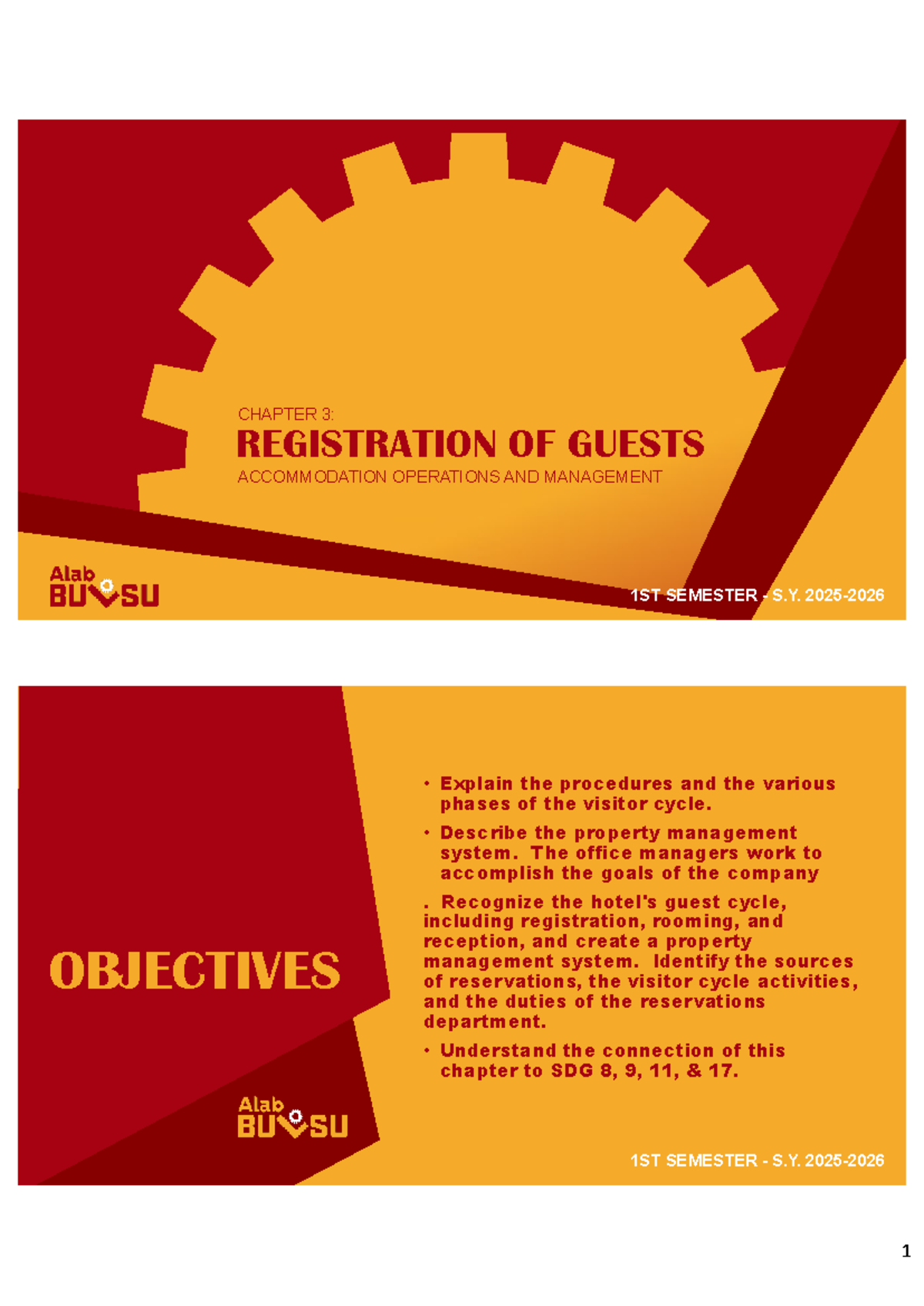 ACCOM 1ST SEMESTER S.Y. 2025-2026: Guest Registration & Visitor Cycle ...