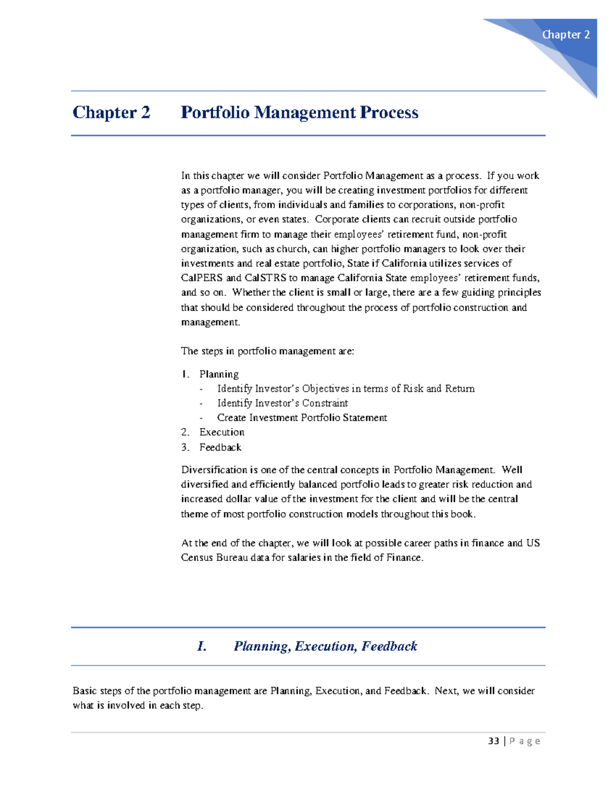 Ch. 2 - Portfolio Management Process: Key Concepts and Steps - Studocu