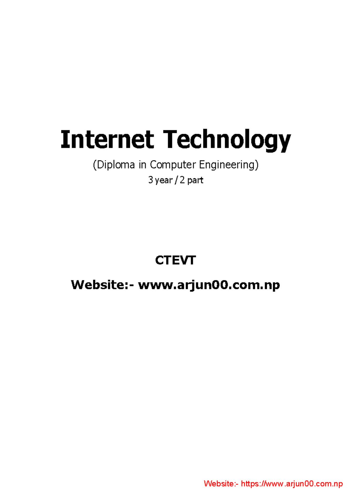 Internet Technology Notes for Diploma in Computer Engineering - Studocu
