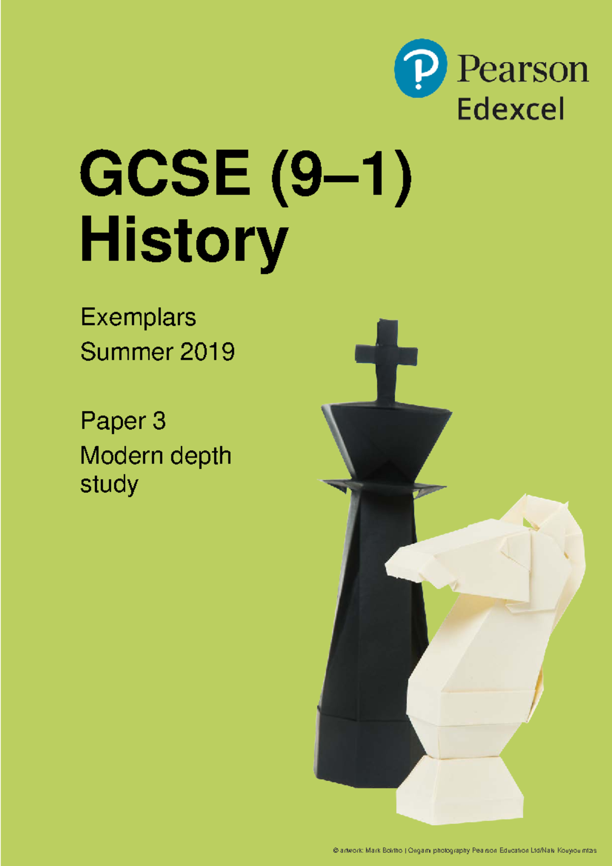 GCSE History Paper 3 Exemplars for Modern Depth Studies - June 2019 ...