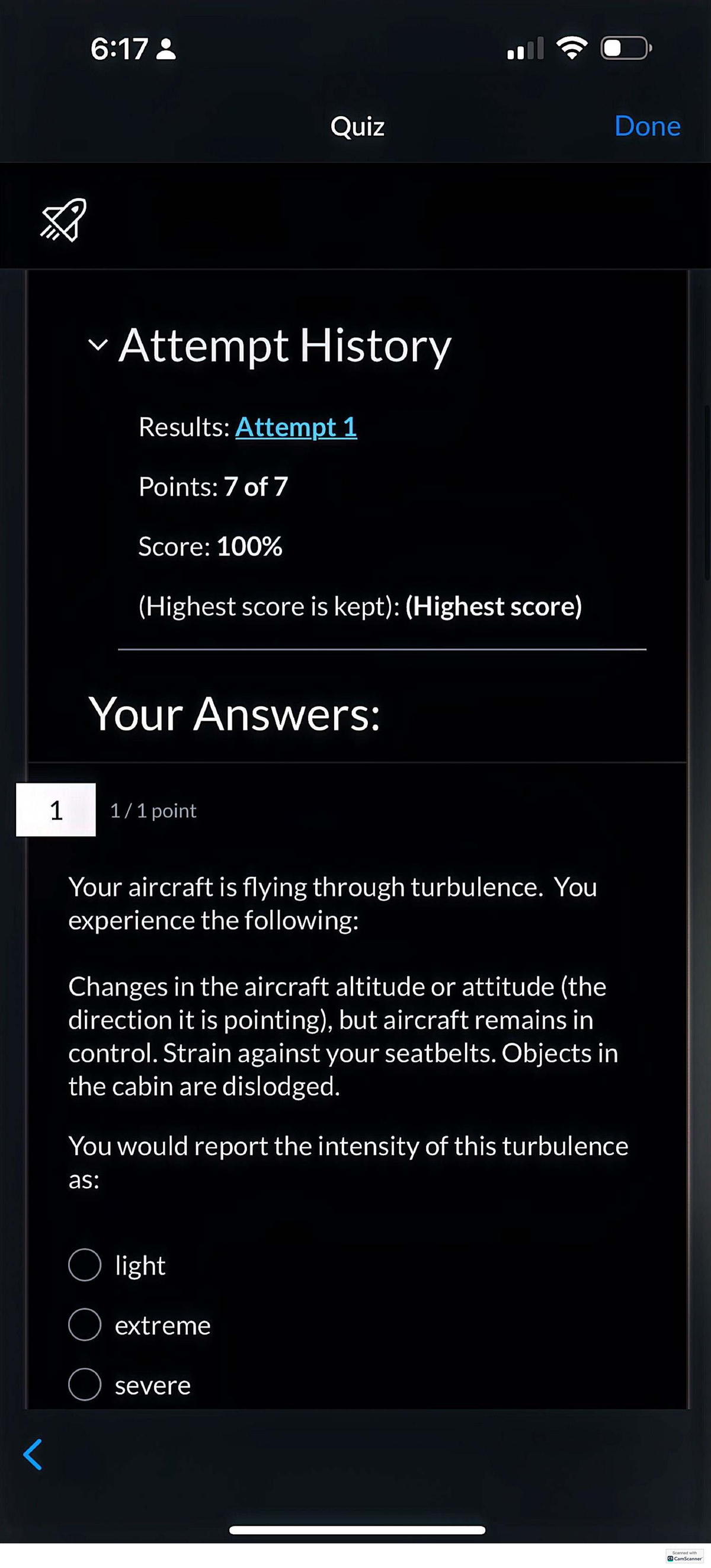 Fly B Step 4 Quiz 4 Results: Attempt History & Feedback - Studocu
