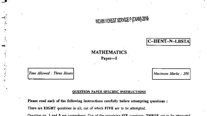 Math-1 - UPSC Maths Optional Paper 1 - Question Paper Analysis - Studocu